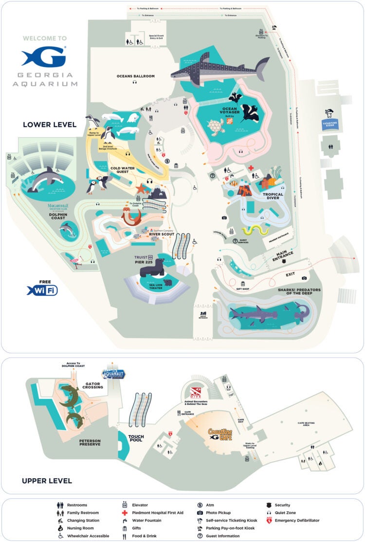 Aquarium Map - Georgia Aquarium